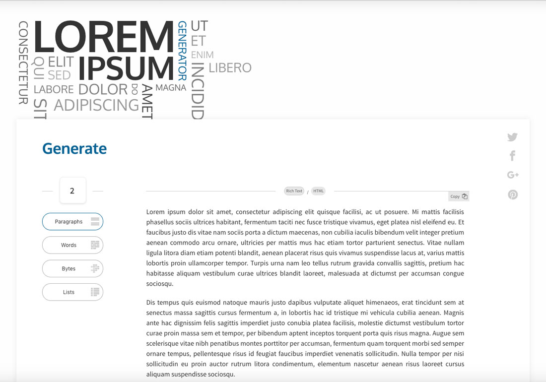 Ipsum Lorem Generator Hutpikol